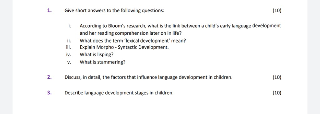 Solved Give short answers to the following questions: | Chegg.com