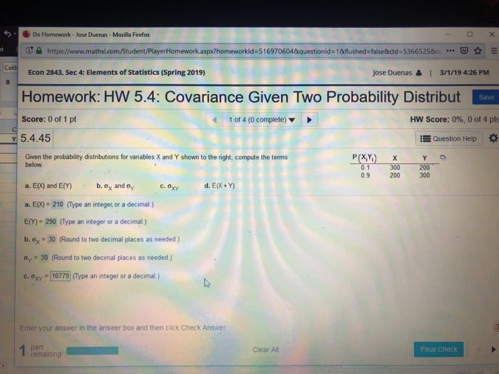 Solved Do Homework - Jose Duenas- Mozilla Firefox σ | Chegg.com