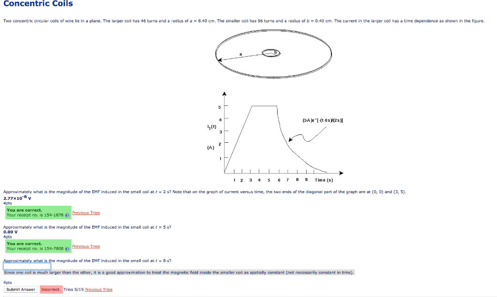 Solved Concentric Coils Two concentric circular coils of | Chegg.com