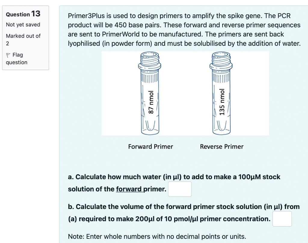 Solved Primer3Plus is used to design primers to amplify the | Chegg.com