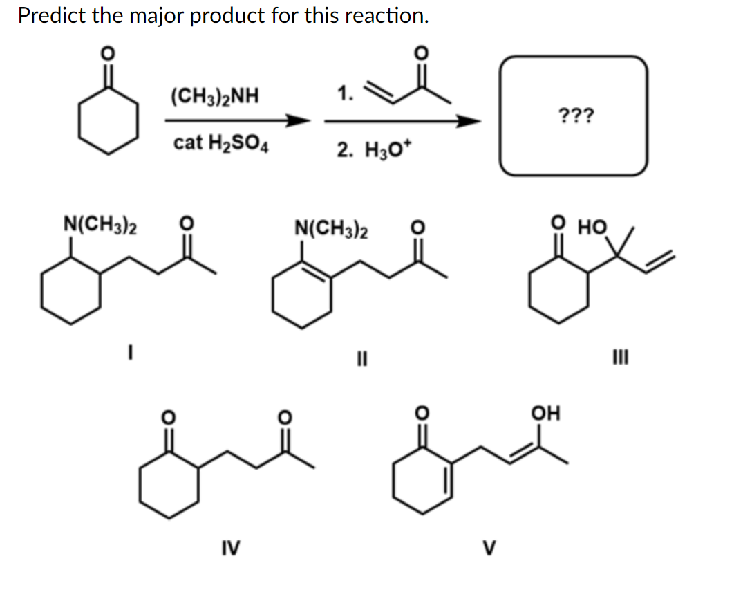 Solved Predict the major product for this reaction. (CH3)2NH | Chegg.com