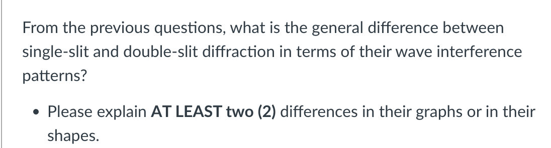 Solved What is the correct number of main diffraction | Chegg.com