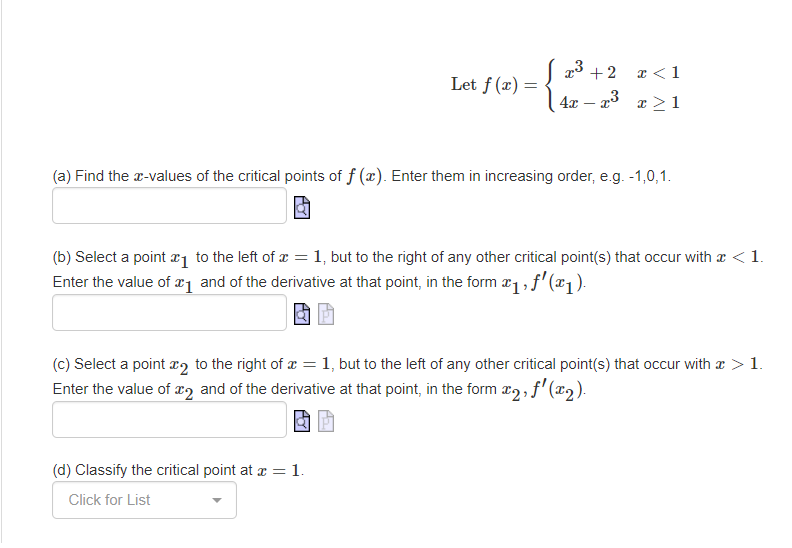 Solved Let f(x)={x3+24x−x3x