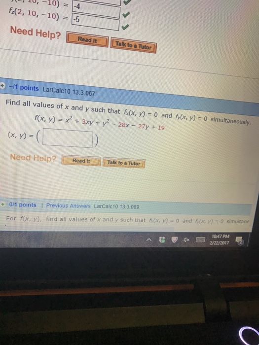 Solved Find All Values Of X And Y Such That F X X Y 0