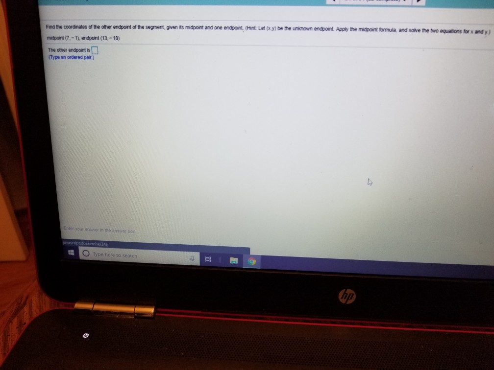 Solved Find the coordinates of the other endpoint of the | Chegg.com