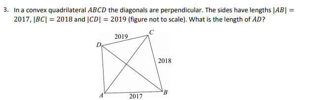 Solved 3. In a convex quadrilateral ABCD the diagonals are | Chegg.com