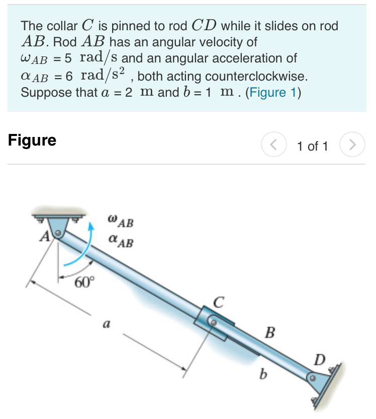 Solved A) Determine the angular velocity of rod CD at | Chegg.com