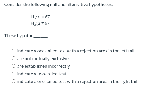 Solved Consider the following null and alternative | Chegg.com