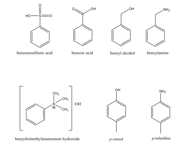 Solved OH OH NH2 HO benzenesulfonic acid benzoic acid benzyl | Chegg.com