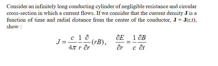 Solved Consider an infinitely long conducting cylinder of | Chegg.com