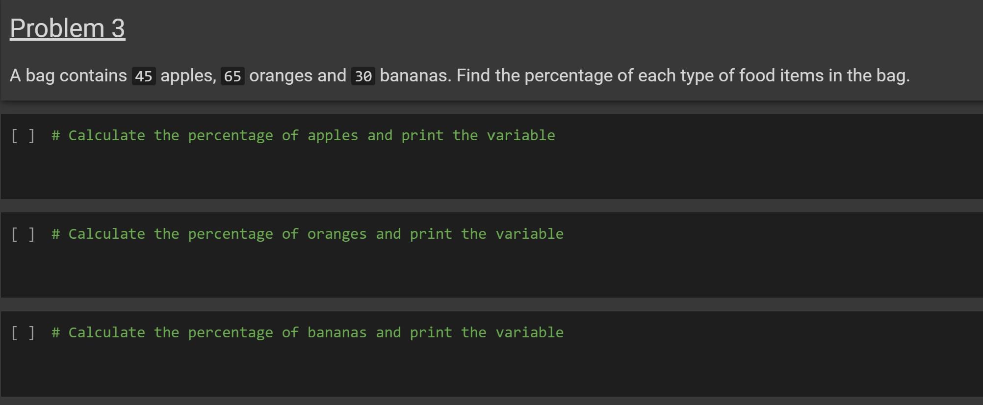 Solved Problem 3 A bag contains 45 apples, 65 oranges and 30 | Chegg.com