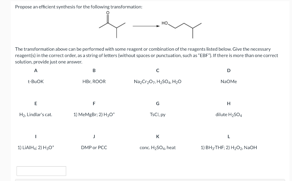 Solved Propose an efficient synthesis for the following | Chegg.com