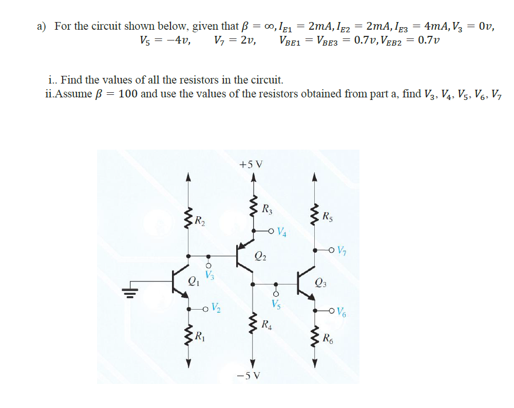 Solved a) For the circuit shown below, given that | Chegg.com