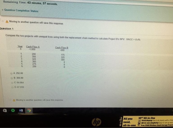 Solved Compare the two projects with unequal lives using | Chegg.com