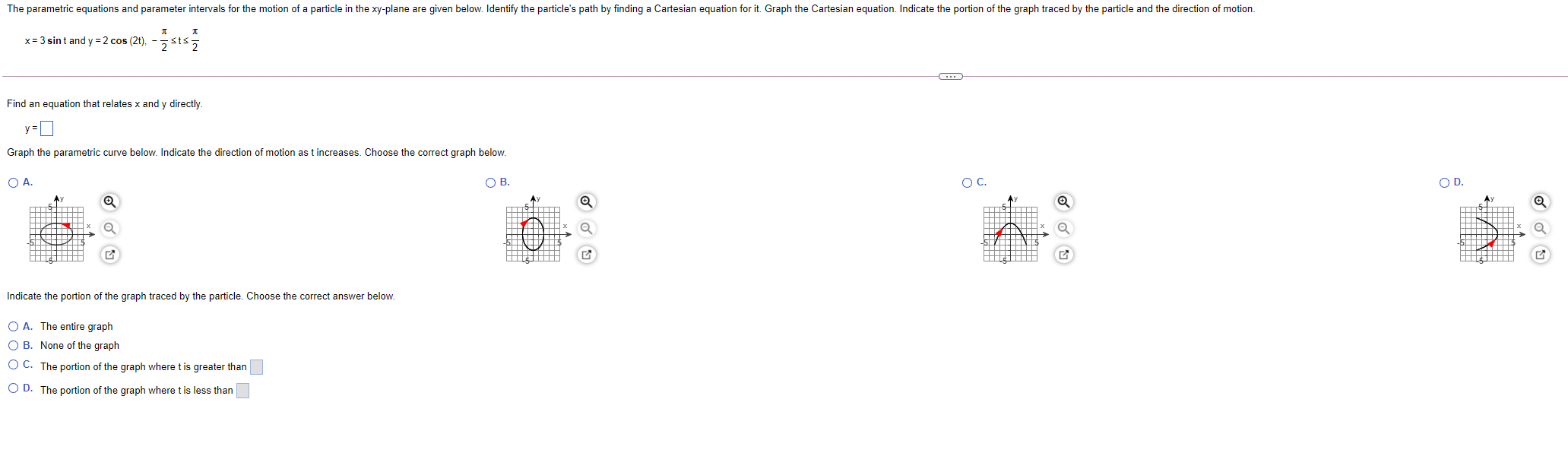 Solved The parametric equations and parameter intervals for | Chegg.com