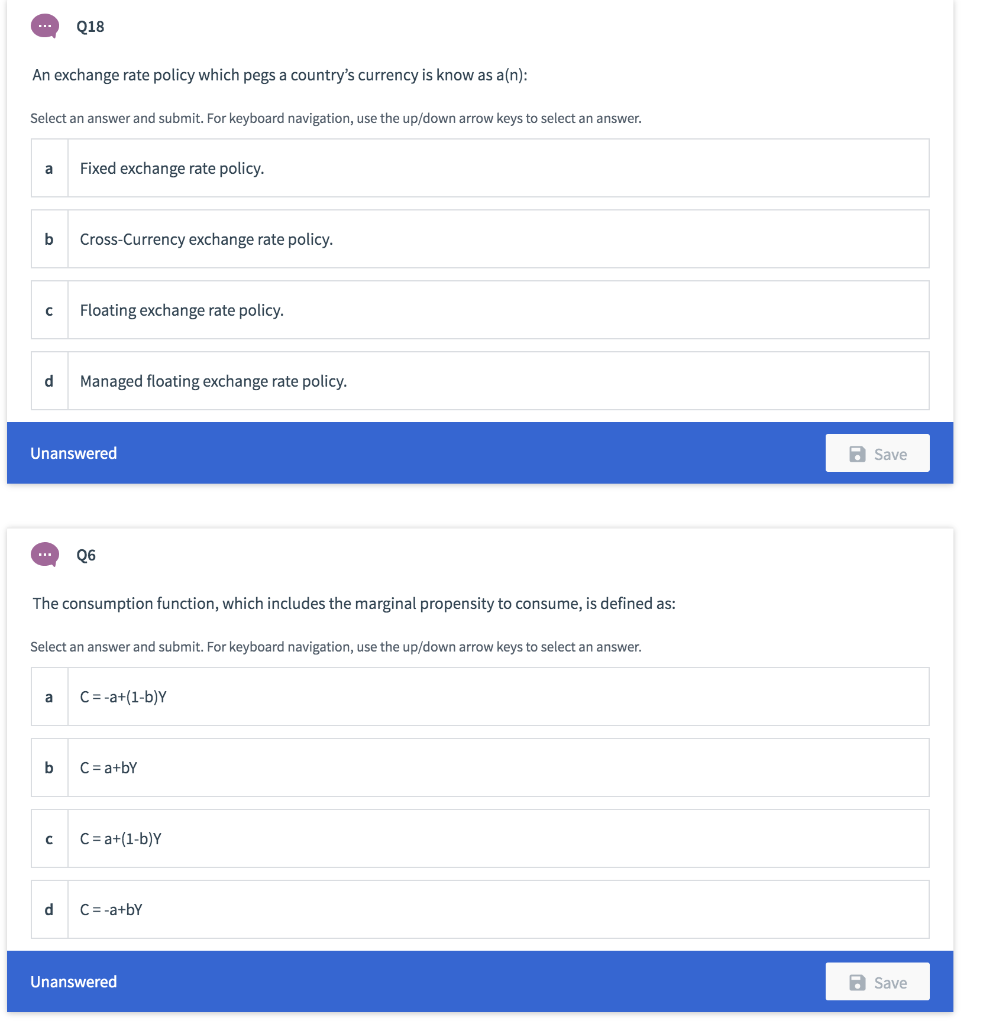 Solved Q18 An exchange rate policy which pegs a country's | Chegg.com