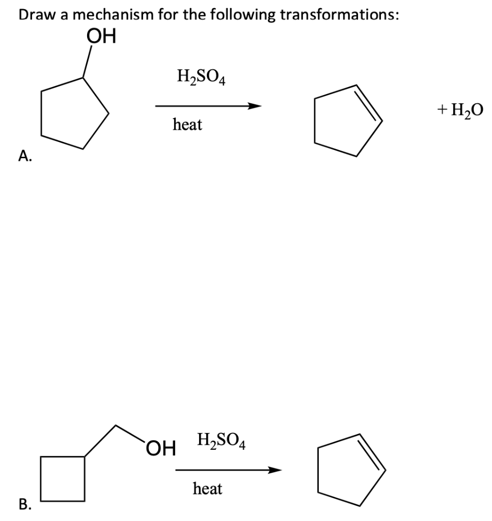 Solved Draw a mechanism for the following transformations: | Chegg.com