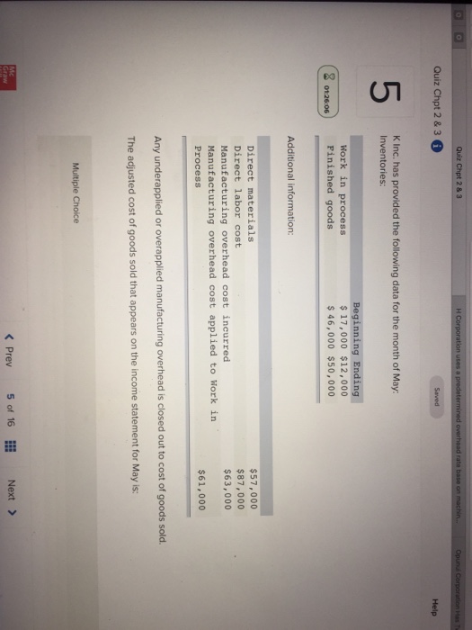 Solved Help Save & Exit Submit H Corporation uses a | Chegg.com