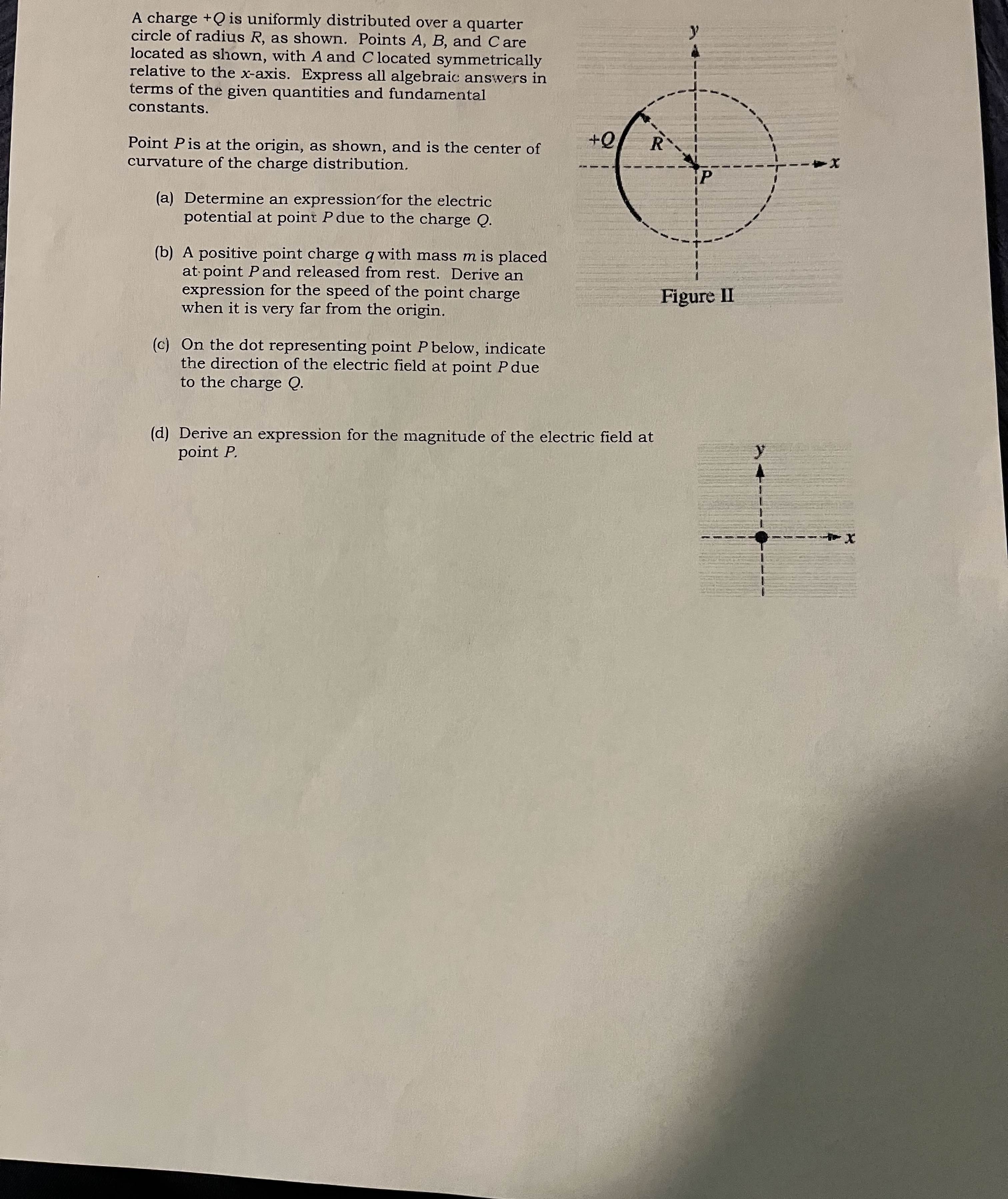 Solved A charge \( +Q \) ﻿is uniformly distributed over a | Chegg.com