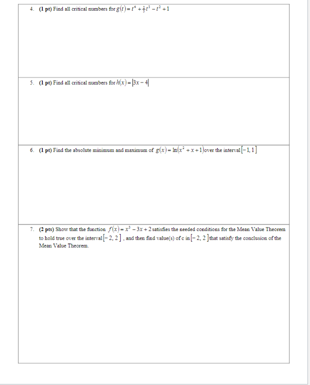 Solved 4. (1 pt) Find all critical numbers for | Chegg.com Solved 4. (1 pt) Find all critical numbers for | Chegg.com