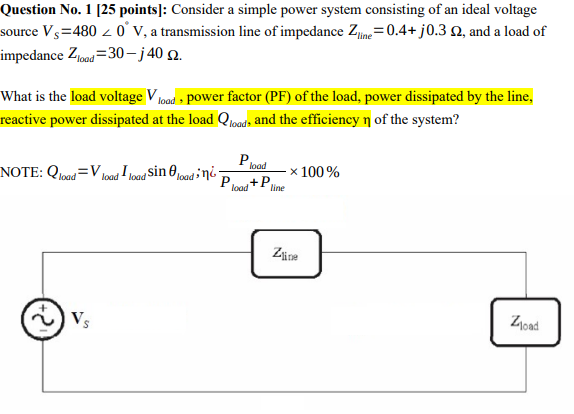 Solved Question No. 1 [25 points]: Consider a simple power | Chegg.com