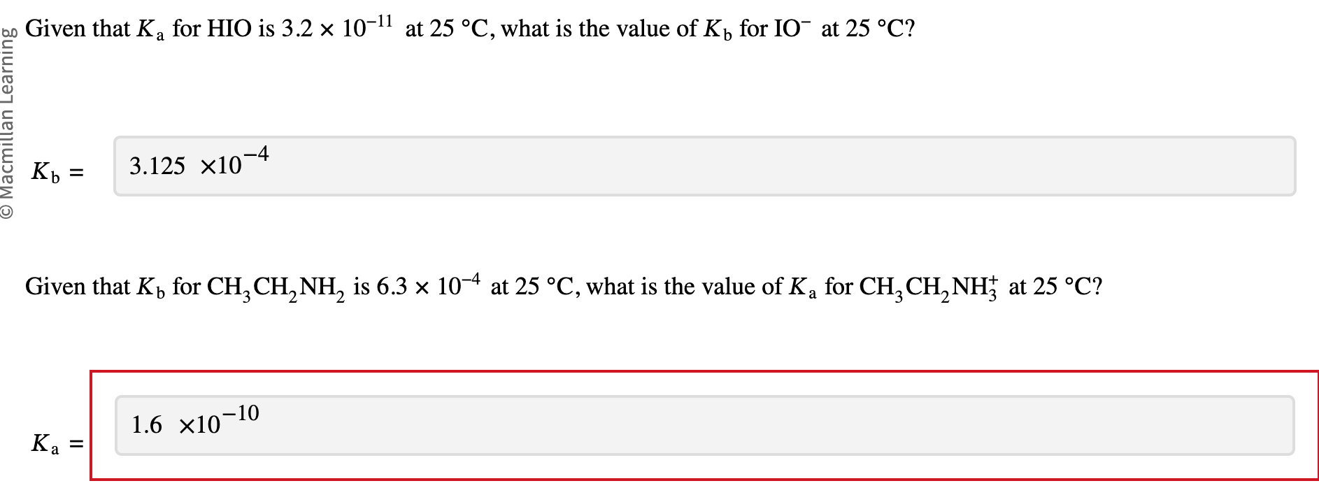Solved Given that \\( K_{\\mathrm{a}} \\) for \\( | Chegg.com