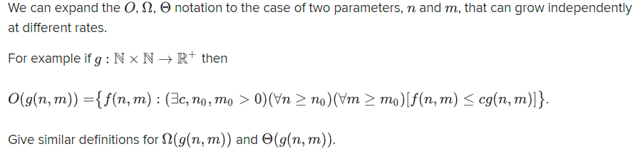 Solved We Can Expand The OΩΘ Notation To The Case Of Two 