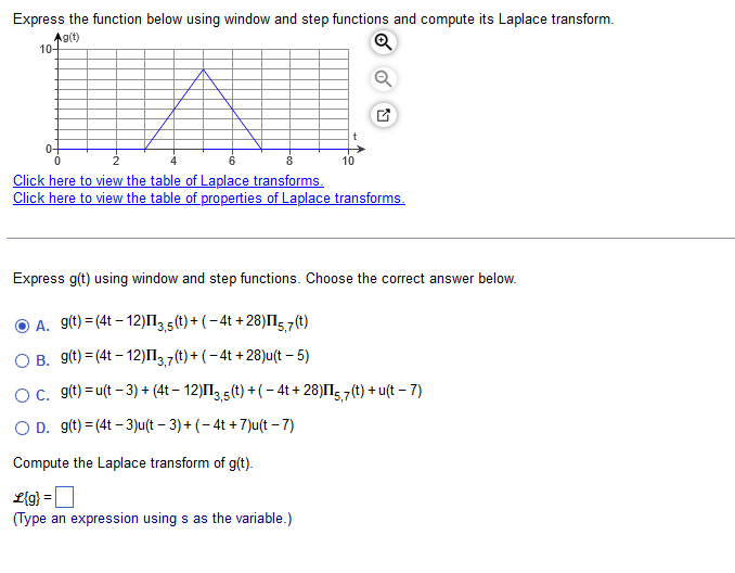 Solved Click here to view the table of Laplace transforms. | Chegg.com