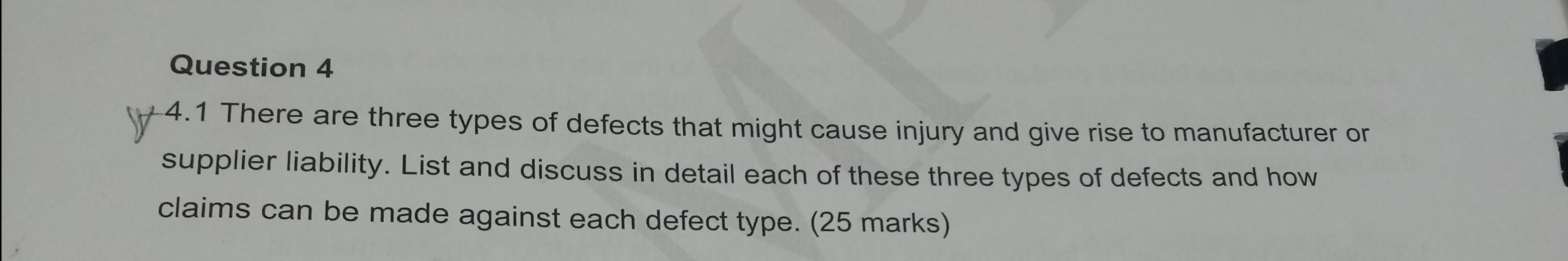 Solved Question 44.1 ﻿There are three types of defects that | Chegg.com