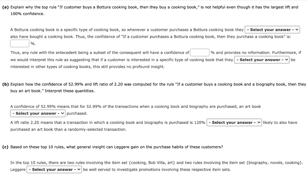 Solved Leggere, an internet book retailer, is interested in | Chegg.com