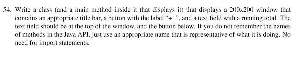 Solved 54. Write a class (and a main method inside that | Chegg.com