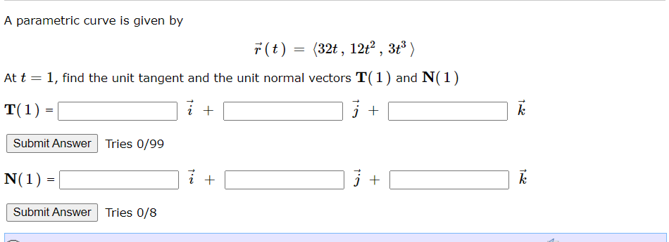 Solved A parametric curve is given | Chegg.com