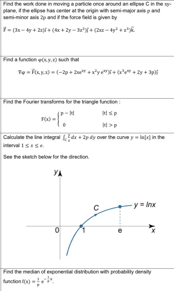 Solved Find the work done in moving a particle once around | Chegg.com