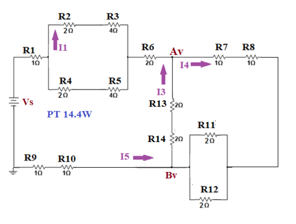 Solved R2 R3 20 40 R1 R6 R8 Av R7 14-10 10 20 10 R4 R5 20 40 | Chegg.com