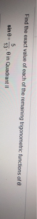 Solved Find cosine theta, tangent theta, Cotangent theta, | Chegg.com