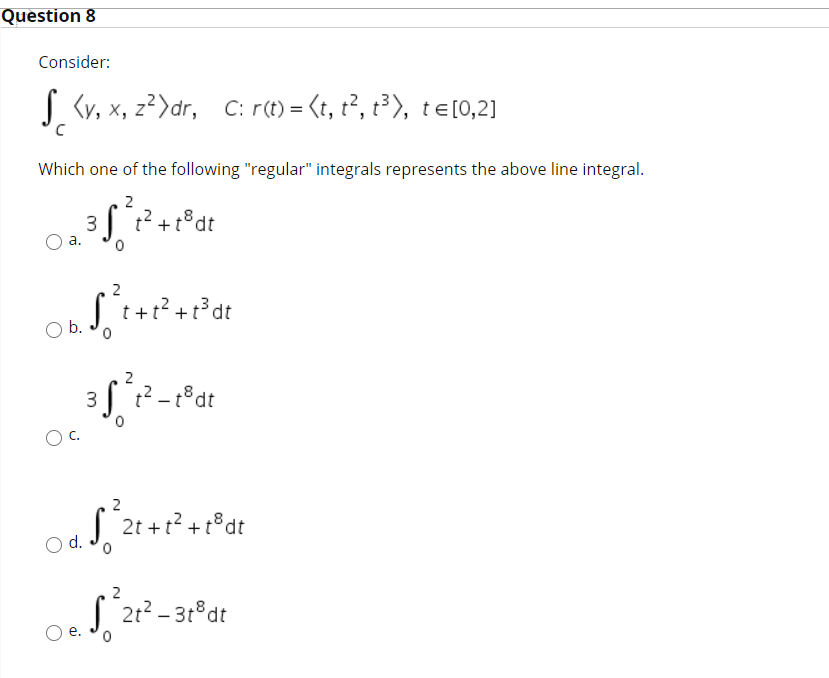 Solved Question 8 Consider: | Chegg.com