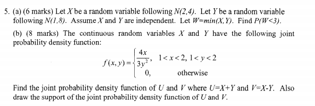Solved 5. (a) (6 marks) Let Xbe a random variable following | Chegg.com