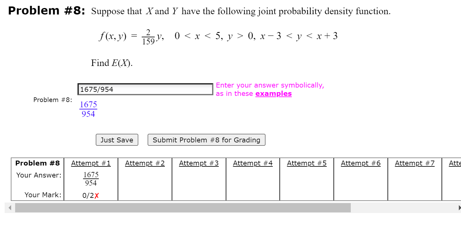 Solved Problem #8: Suppose that x ﻿and Y ﻿have the following | Chegg.com