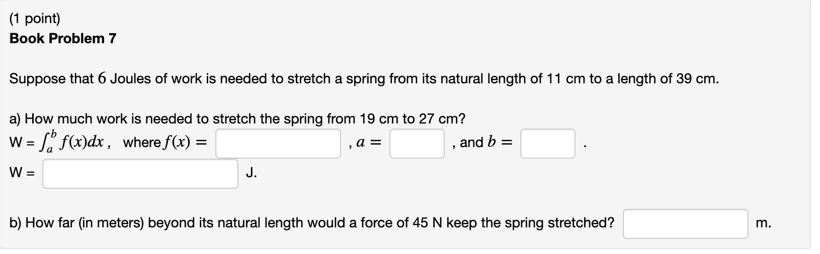 Solved (1 point) Book Problem 9 A heavy rope, 60 ft long, | Chegg.com