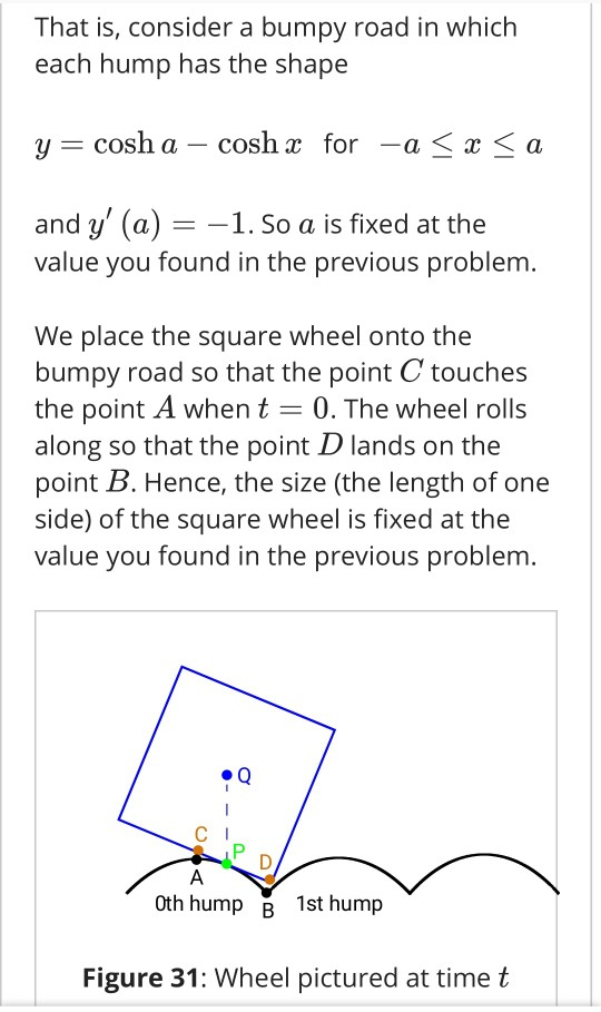 Solved That is, consider a bumpy road in which each hump has | Chegg.com