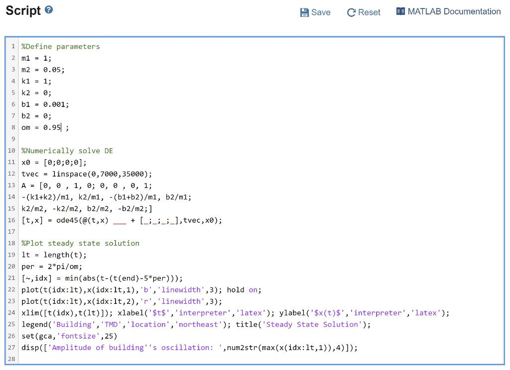 Matlab script help: linear algebra, need help | Chegg.com