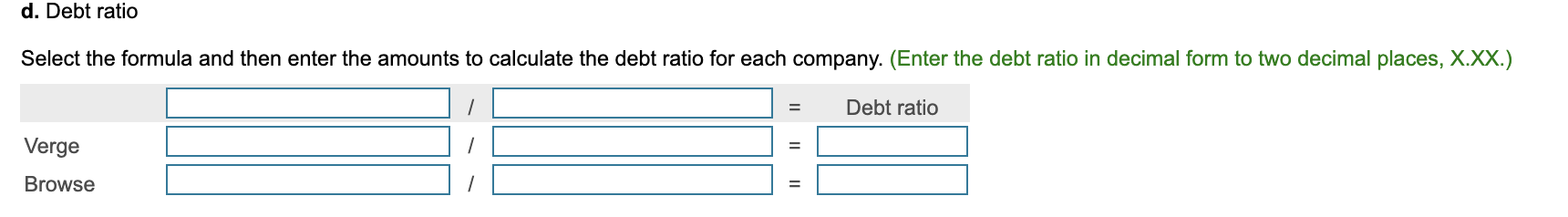Solved Data Table - Selected income statement data for the | Chegg.com
