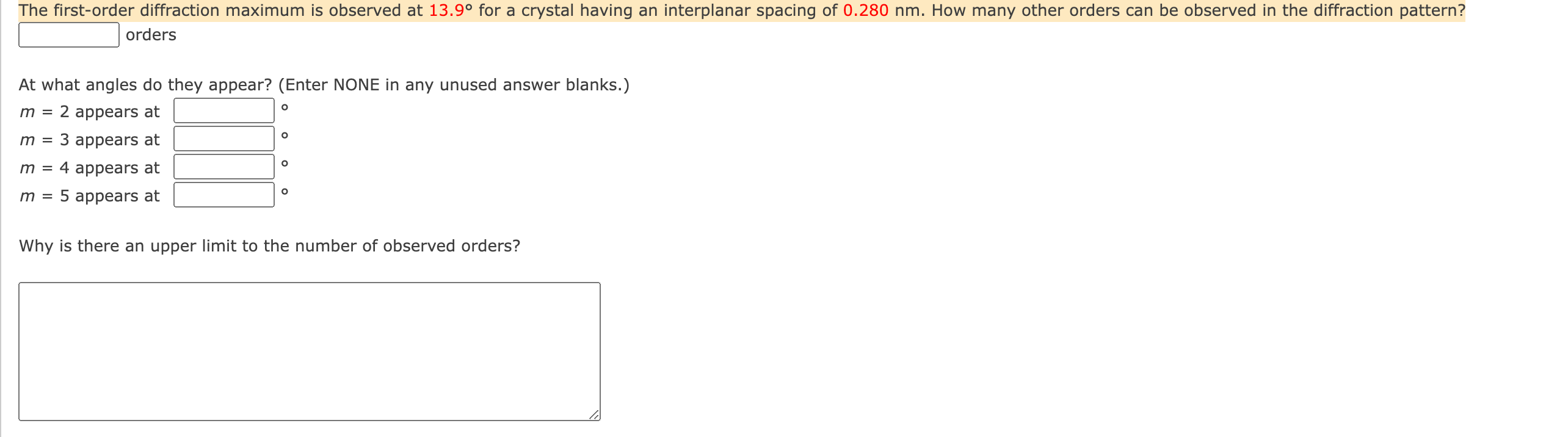 Solved The first-order diffraction maximum is observed at | Chegg.com