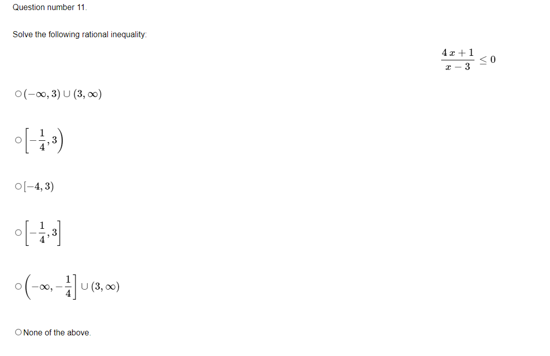 Solved Question number 11.Solve the following rational | Chegg.com