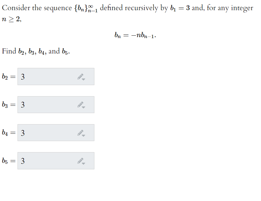 Solved Consider the sequence {bn}1 defined recursively by bı | Chegg.com