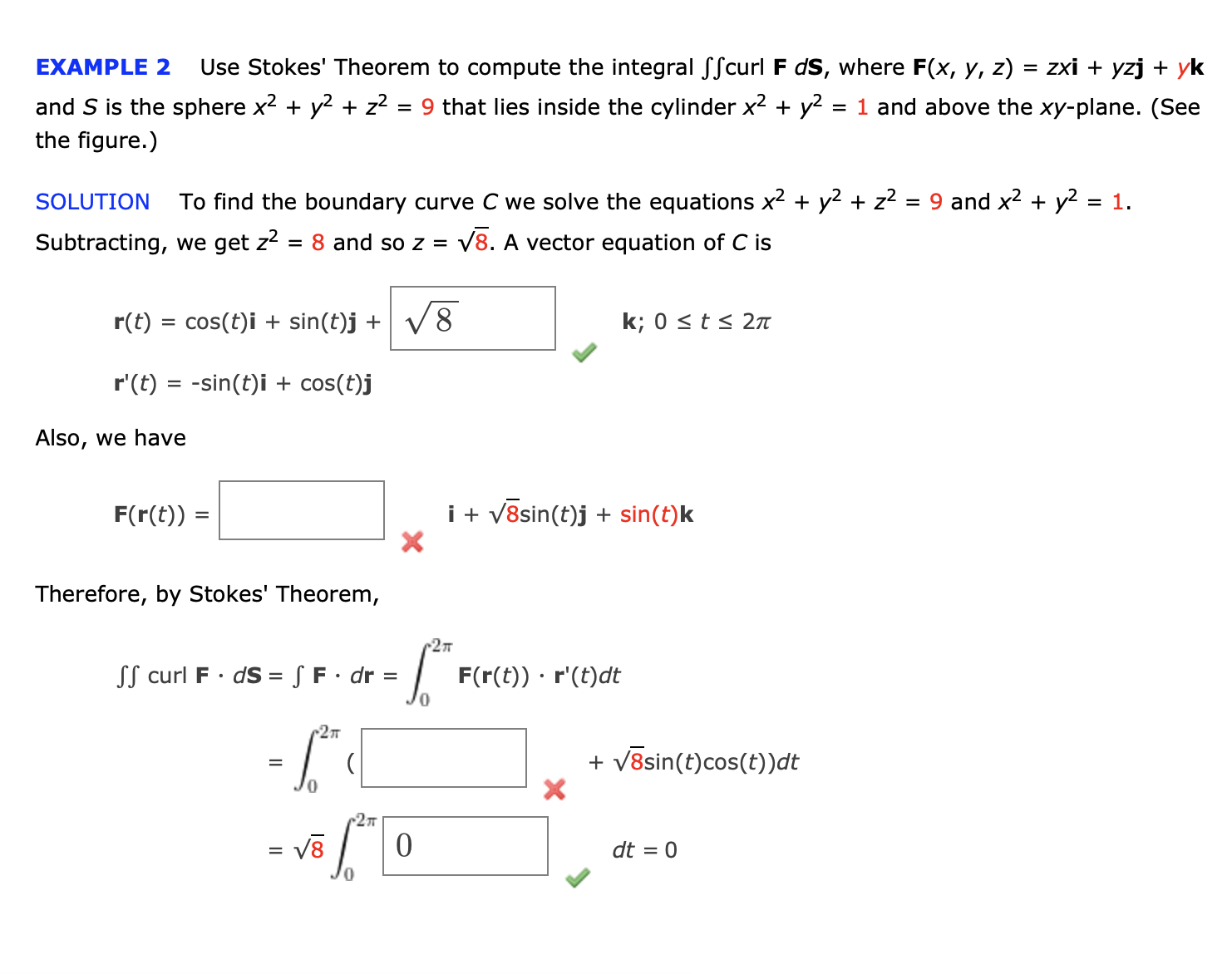 Solved EXAMPLE 2 Use Stokes' Theorem to compute the integral | Chegg.com