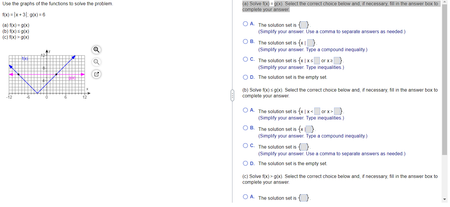 Solved Use the graphs of the functions to solve the problem. | Chegg.com