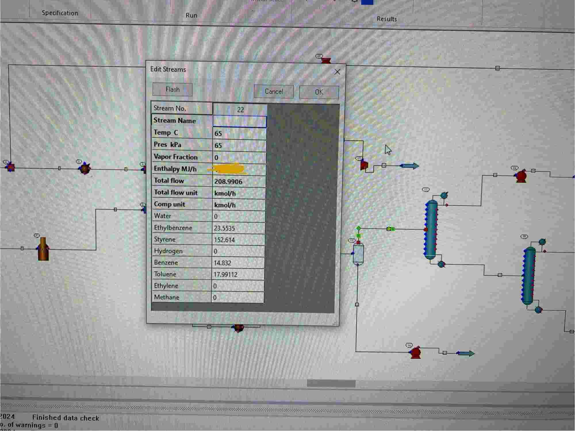 Solved In ﻿Chemcad, ﻿Ethylbenzene, Styrene, Benzene and | Chegg.com