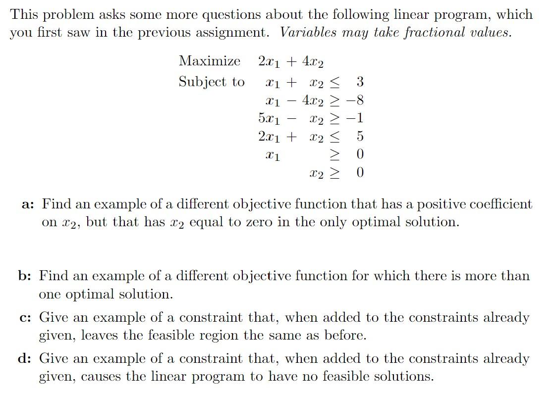 Solved This problem asks some more questions about the | Chegg.com