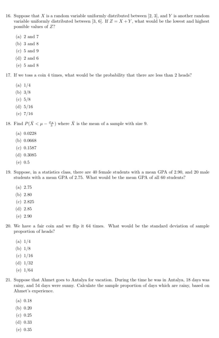 Solved 16 Suppose That X Is A Random Variable Uniformly 3016